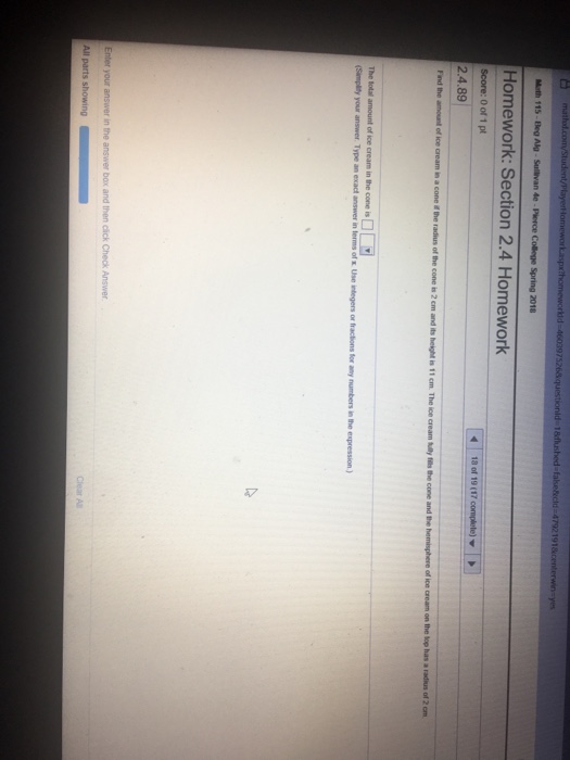 Solved Homework Section 2 4 Homework 0 Of 1 Pt 2 4 89