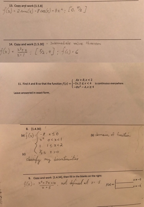 Solved 13 and 14 use intermediate value theorem State | Chegg.com