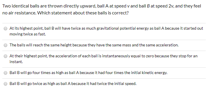 Solved Two identical balls are thrown directly upward, ball | Chegg.com