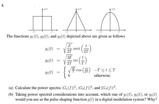 Solved The functions g1(t),g2(t), and g3(t) depicted above | Chegg.com