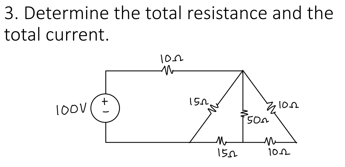 Solved 3. Determine the total resistance and the total | Chegg.com