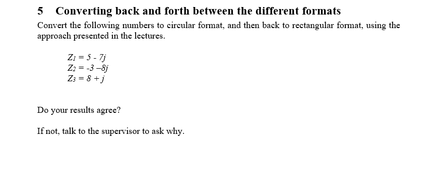 Solved 5 Converting back and forth between the different | Chegg.com