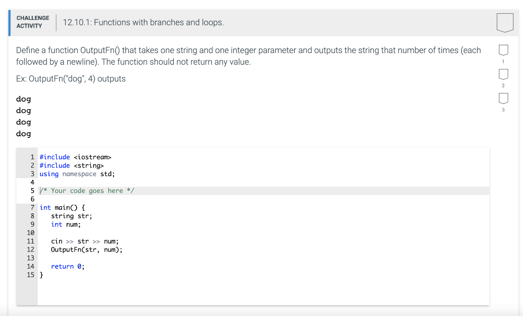 Solved CHALLENGE ACTIVITY 12.10.1: Functions with branches | Chegg.com