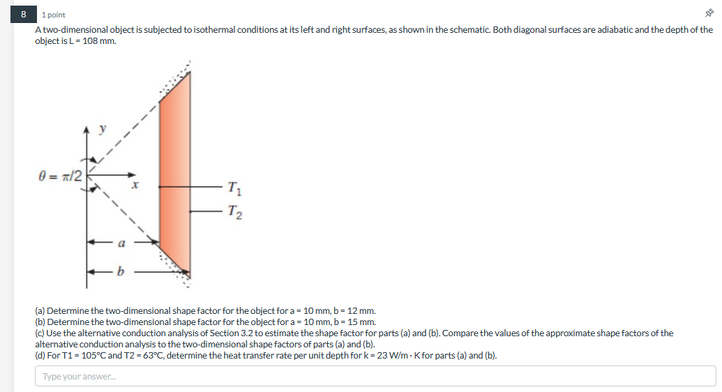 Solved A two-dimensional object is subjected to isothermal | Chegg.com