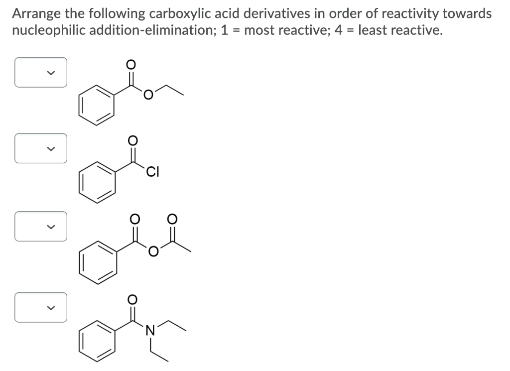 Solved Which of the following esters will be most reactive | Chegg.com