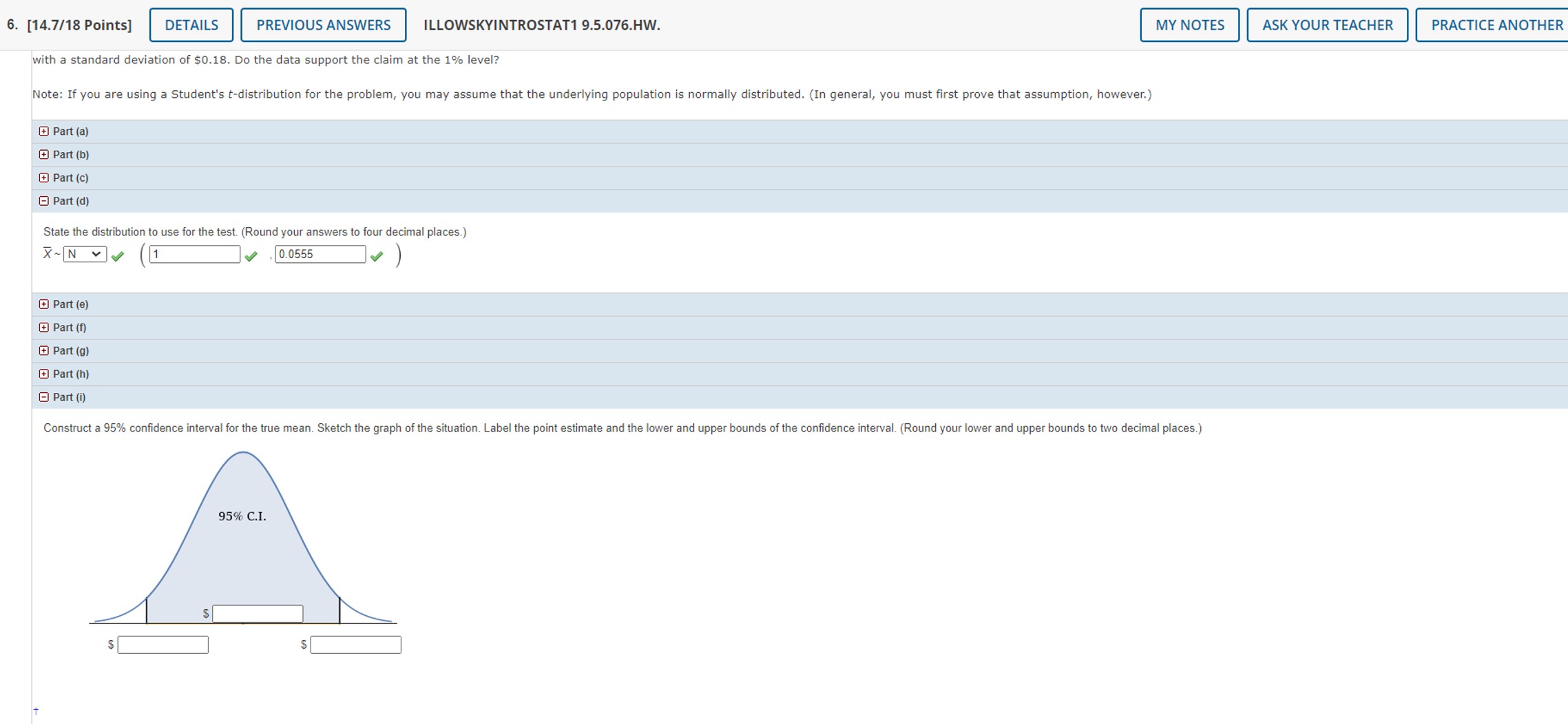 Part (i) | Chegg.com