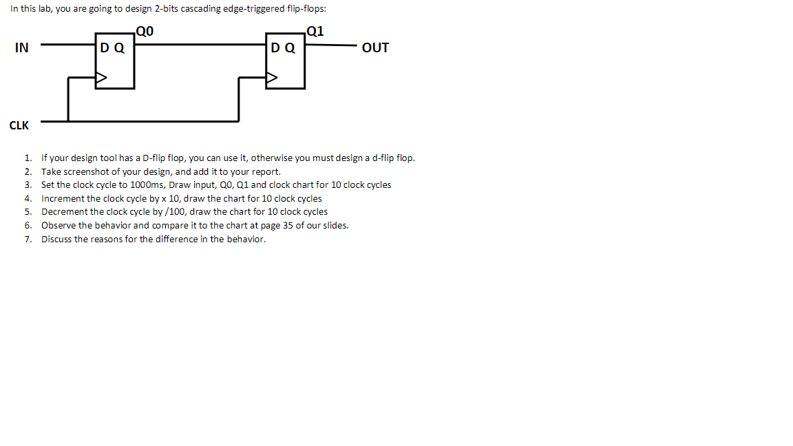 Solved In this lab, you are going to design 2-bits cascading | Chegg.com