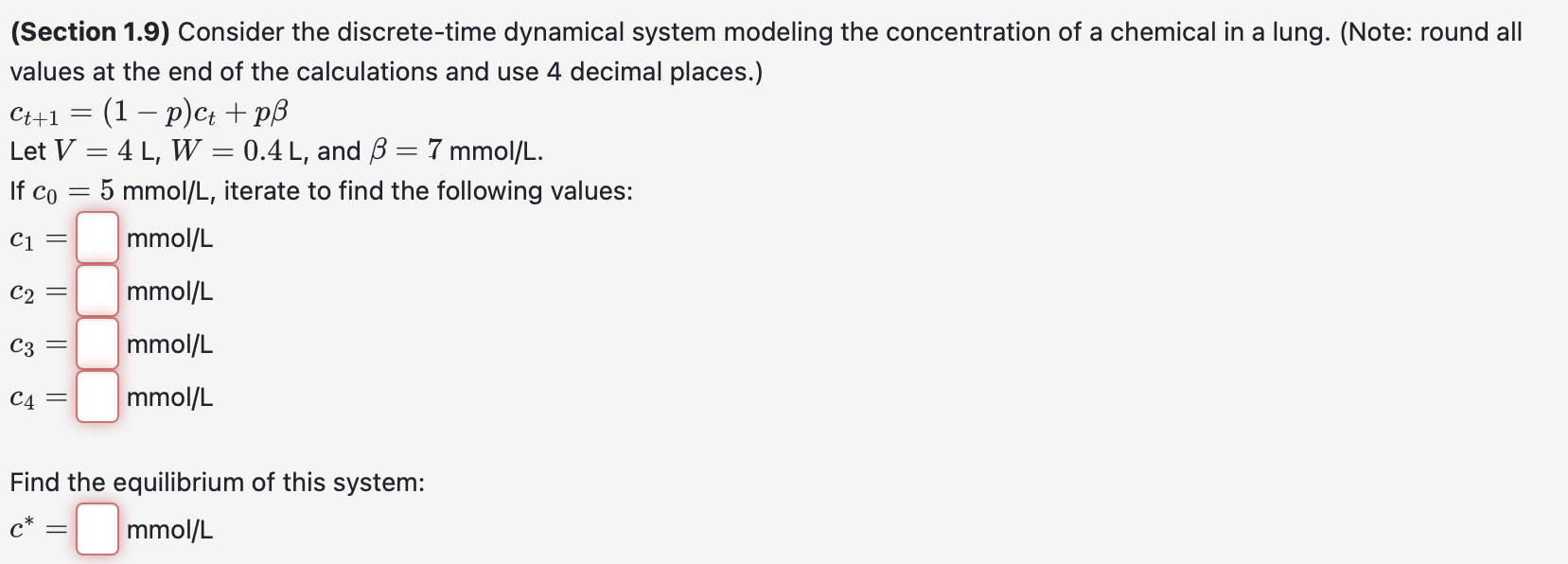 Solved (Section 1.9) Consider the discrete-time dynamical | Chegg.com
