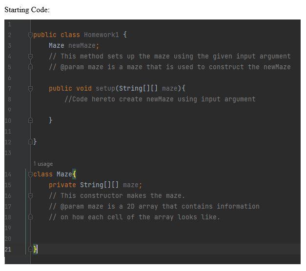 Solved Maze Maker: - First job is to make an image of the | Chegg.com