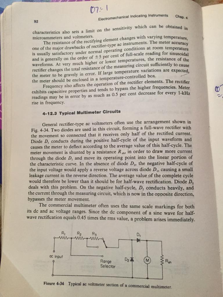 Solved 07-1 Chap 4 Electromechanical indicating Instruments | Chegg.com