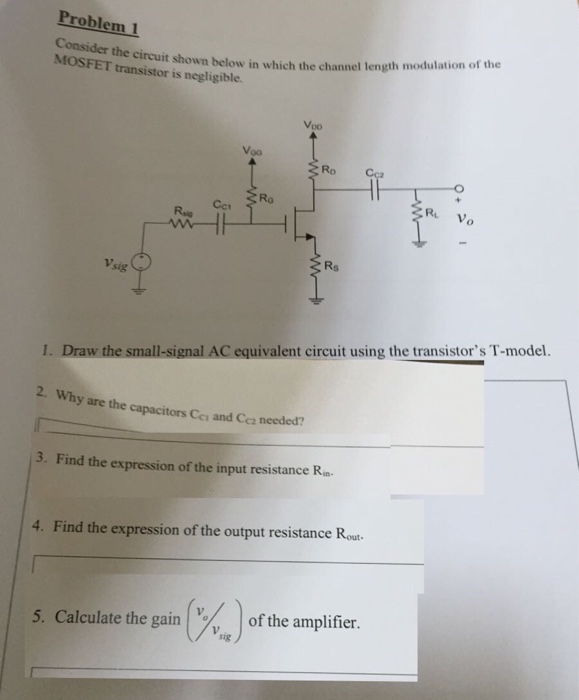 Solved Consider the circuit shown below in which the channel | Chegg.com
