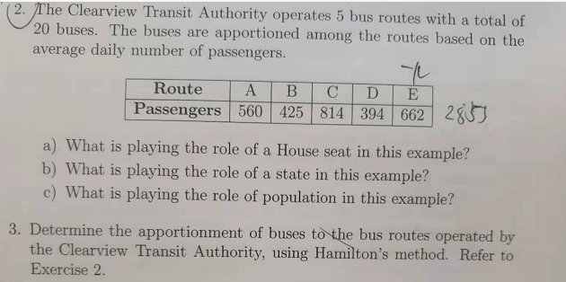 Solved (2. The Clearview Transit Authority operates 5 bus | Chegg.com