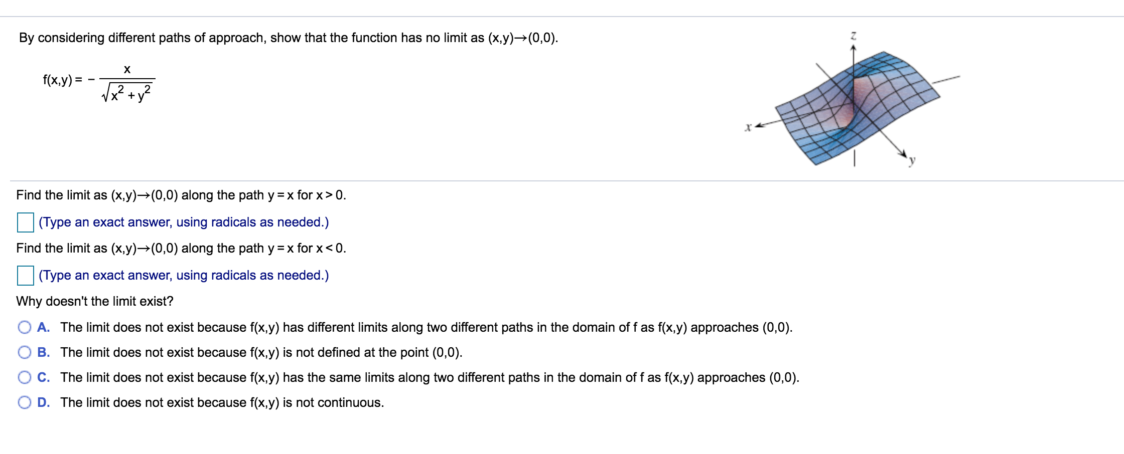 Solved By considering different paths of approach, show that | Chegg.com