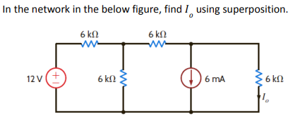 Solved In the network in the below figure, find Io using | Chegg.com