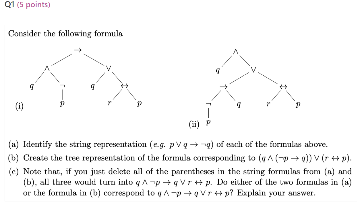 Solved Consider the following formula (a) Identify the | Chegg.com