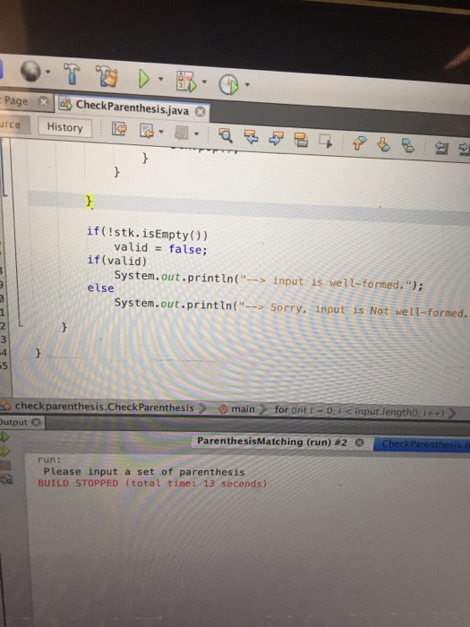 Solved Page 의 ScheckParenthesis.javao Page | Chegg.com