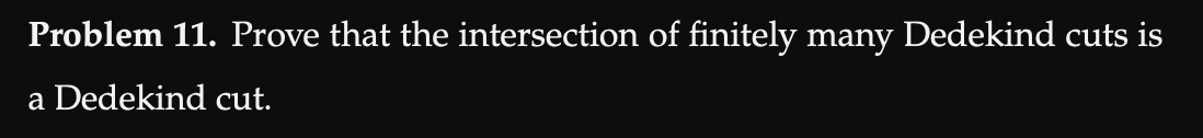 Solved Problem 11. Prove that the intersection of finitely | Chegg.com