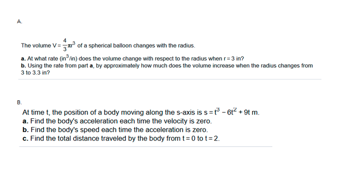 Solved The volume V = of a spherical balloon changes with | Chegg.com