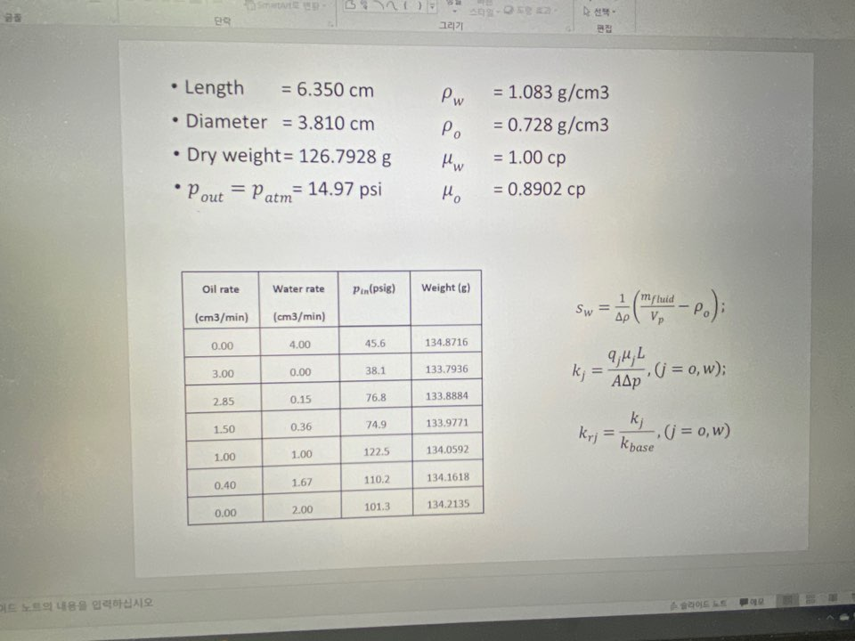 Solved • A core from a reservoir is used in a laboratory | Chegg.com
