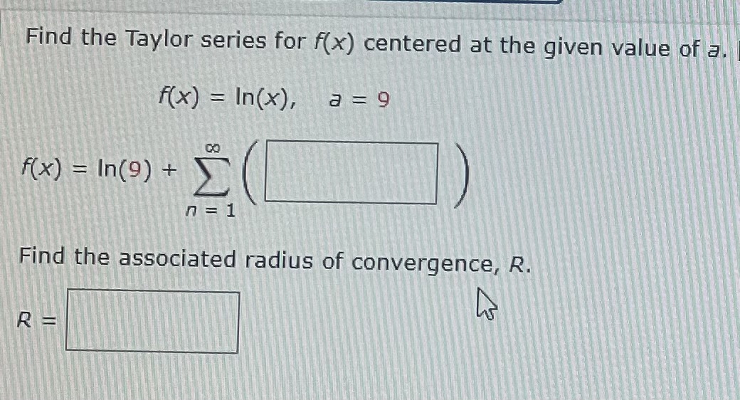 Solved Find the Taylor series for f(x) ﻿centered at the | Chegg.com