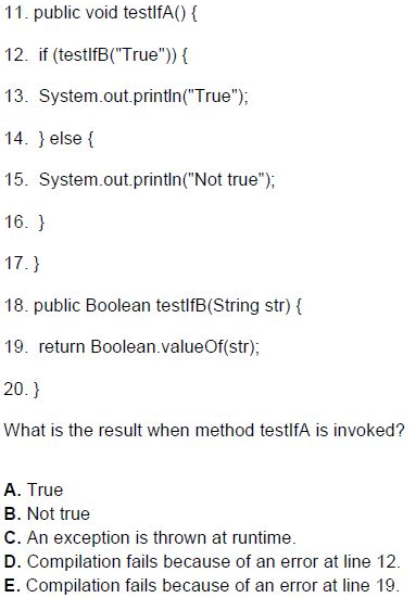Solved 11. public void testlfA0 12. if (testlfB( True")) 13. | Chegg.com
