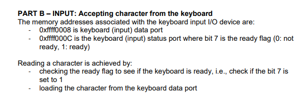 Solved Doing I/O using ARC Memory Mapped I/O ARC does not | Chegg.com