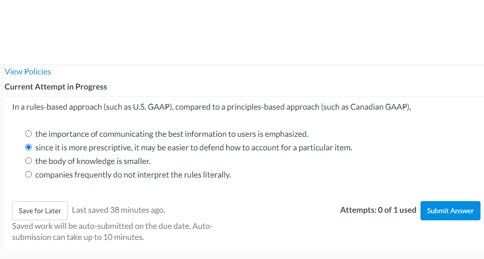 Solved View Policies Current Attempt in Progress In a | Chegg.com