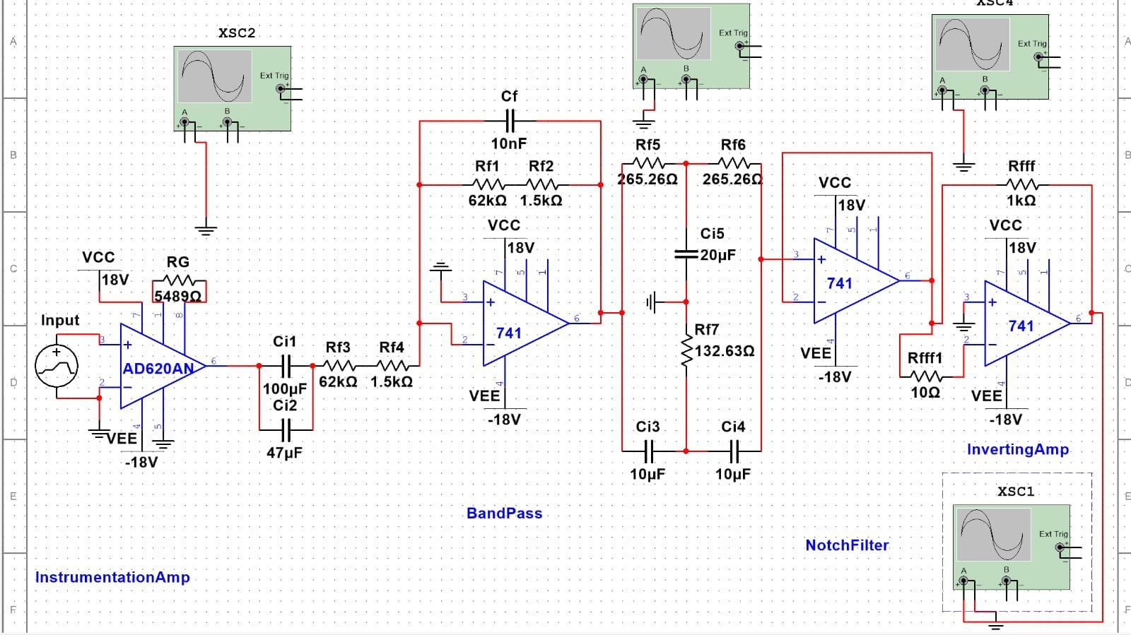 Solved This is an ECG circuit, please troubleshoot | Chegg.com