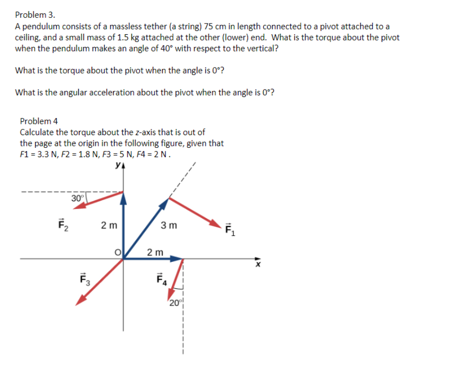 Solved Problem 3. A pendulum consists of a massless tether | Chegg.com
