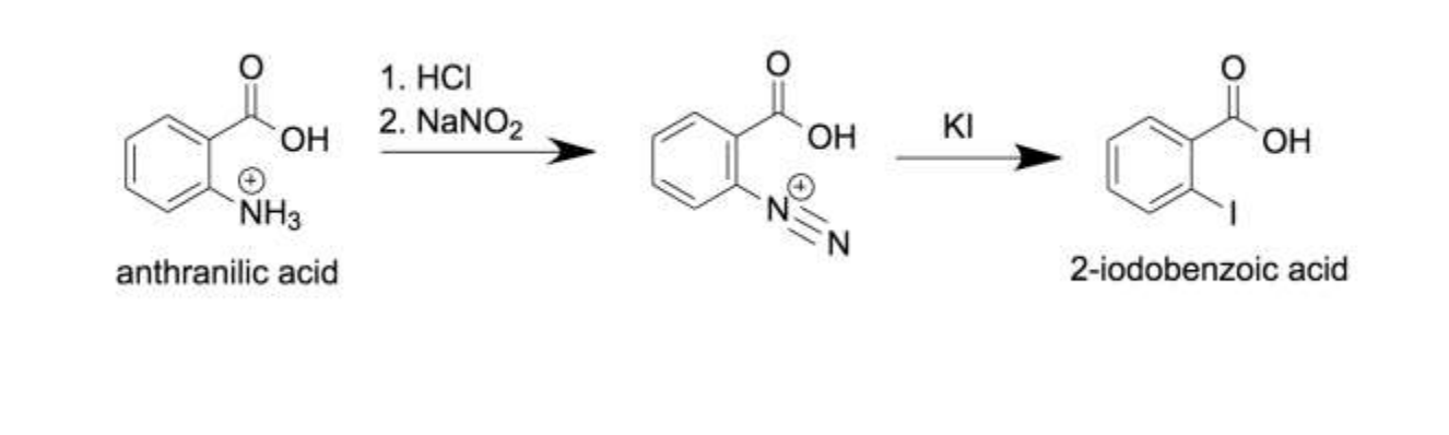 Solved anthranilic acid 2-iodobenzoic acid | Chegg.com