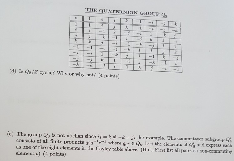 Solved 1. Consider the following Cayley table: THE | Chegg.com