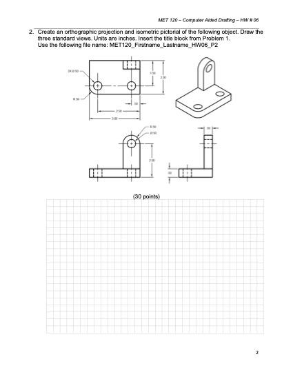 Use AutoCAD to create the following objects. Grids | Chegg.com