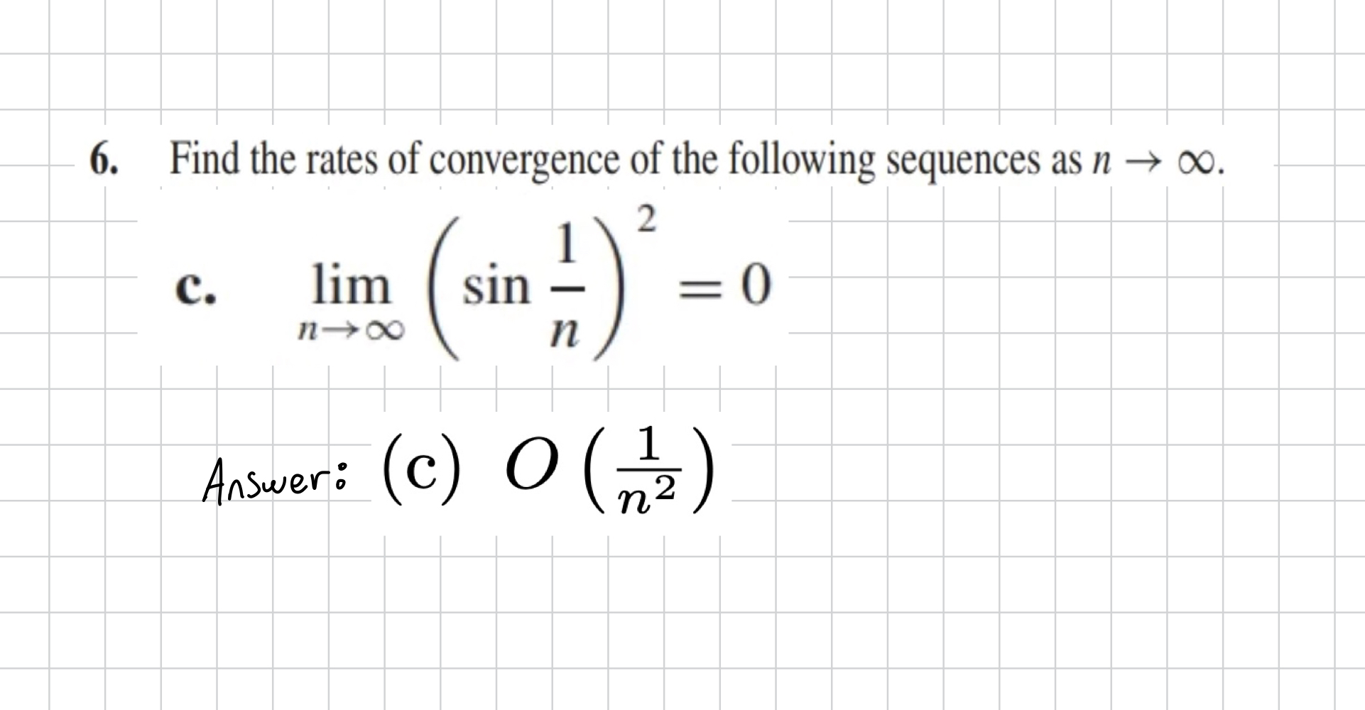 Solved Find the rates of convergence of the following | Chegg.com