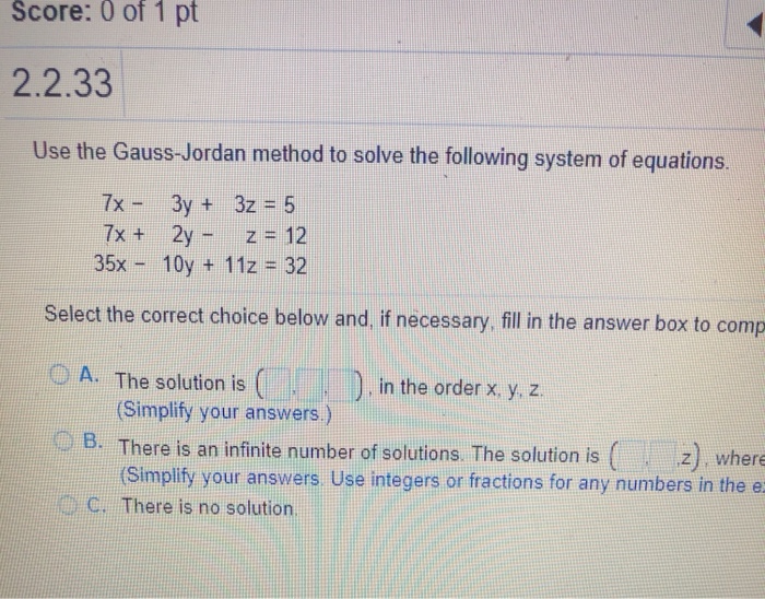 Solved Score: 0 of 1 pt 2.2.33-Setup & Solve Use the | Chegg.com