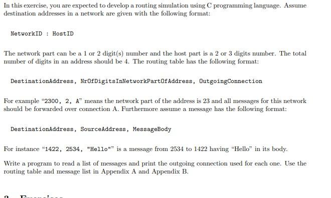 In this exercise, you are expected to develop a | Chegg.com