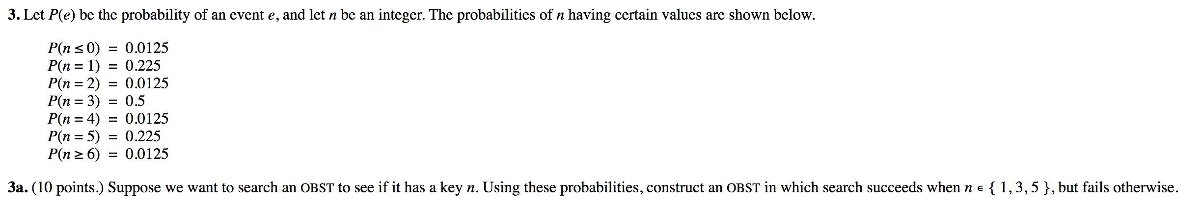 Solved 3. Let P(e) be the probability of an event e, and let | Chegg.com