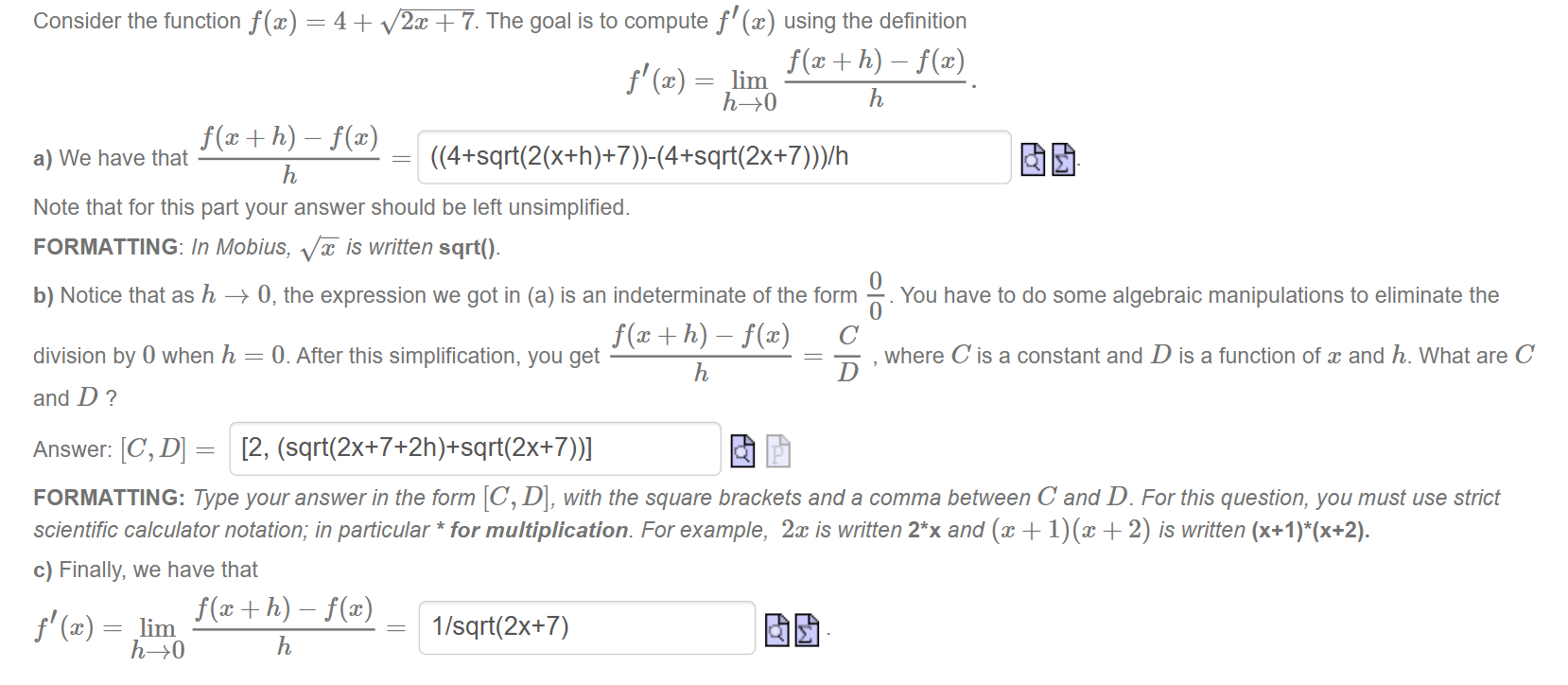 Solved Not sure what the answer is for b and c, the answer | Chegg.com