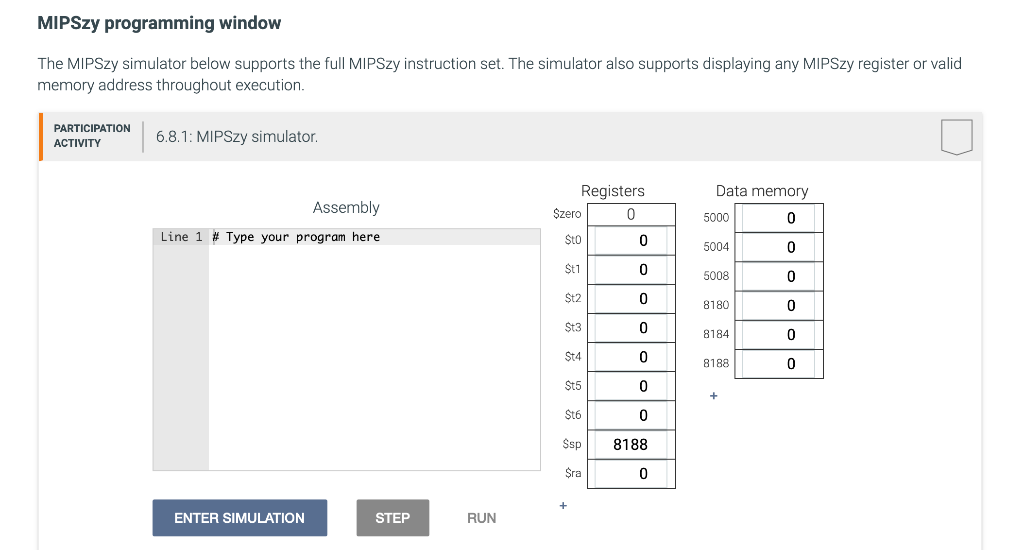 Solved CDA 3102 Assignment 7 1. Write a MIPSzy program | Chegg.com