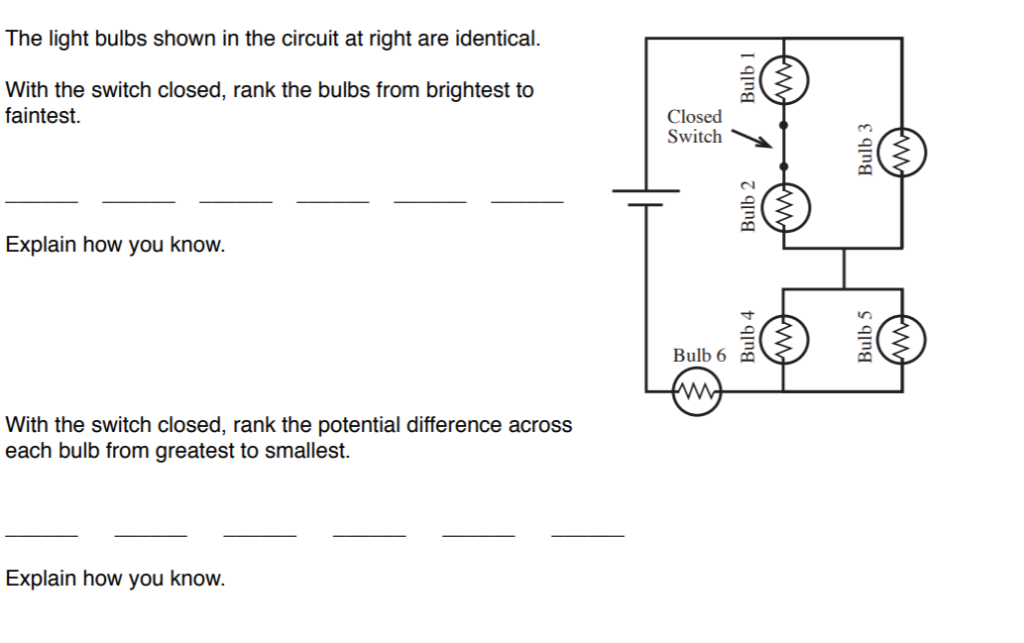 Solved The light bulbs shown in the circuit at right are | Chegg.com