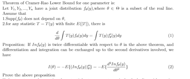 Solved Theorem of Cramer-Rao Lower Bound for one parameter | Chegg.com