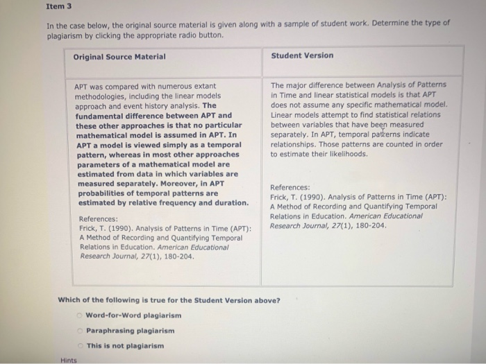 Solved Item 1 In the case below, the original source | Chegg.com