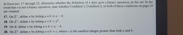 Solved In Exercises 17 through 22. determine whether the | Chegg.com