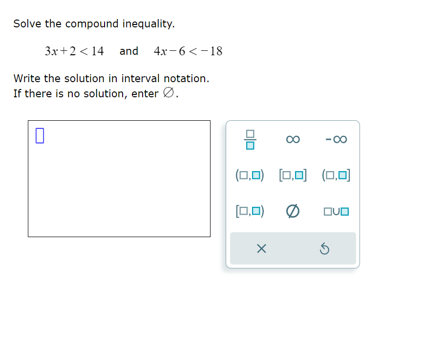 Solved Solve the compound inequality.3x+2