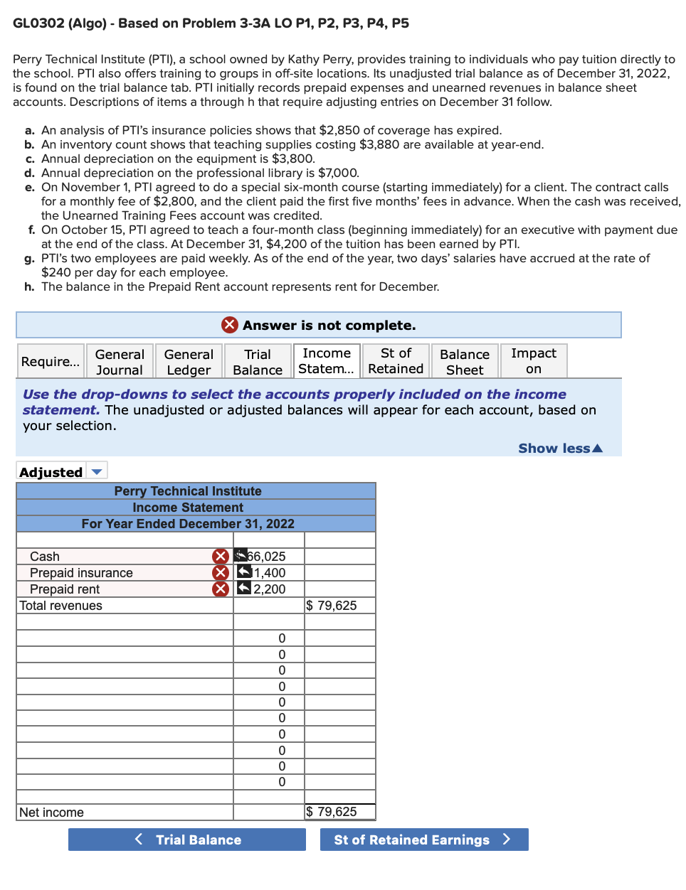 Solved GL0302 (Algo) - Based on Problem 3-3A LO P1, P2, P3, | Chegg.com