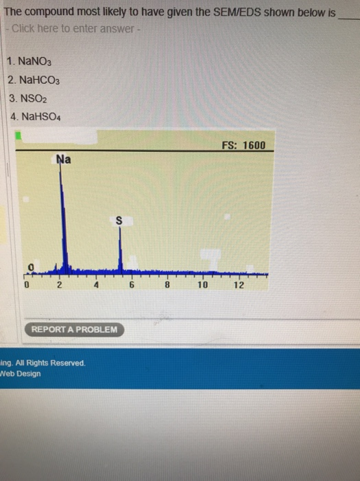 Solved The compound most likely to have given the SEM/EDS | Chegg.com