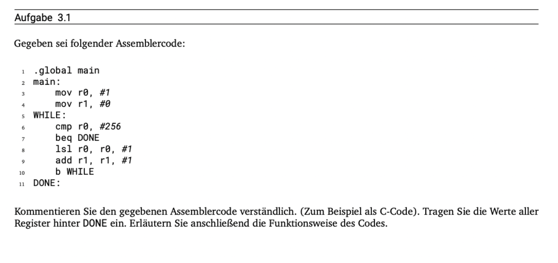 Comment The Given Assembly Code Clearly For Example 7813