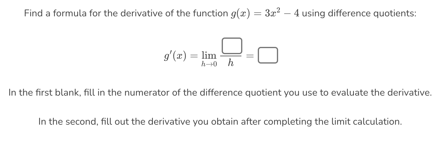 Solved Find a formula for the derivative of the function | Chegg.com
