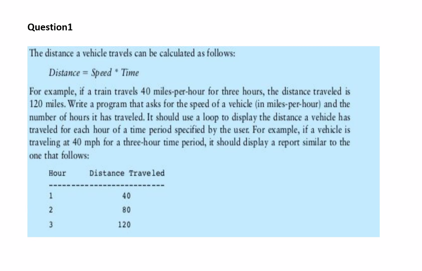 Solved Question1 The distance a vehicle travels can be | Chegg.com