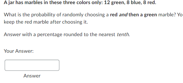 Solved A jar has marbles in these three colors only: 12 | Chegg.com