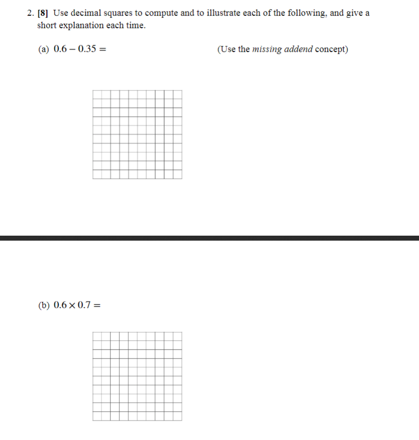 Solved 2. [8] Use decimal squares to compute and to | Chegg.com